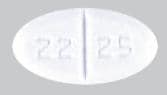 Pill Finder: WPI 22 25 White Elliptical / Oval - Medicine.com