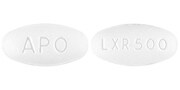 Pill Finder: APO LXR 500 White Elliptical / Oval - Medicine.com