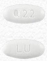Pill Finder: LU Q22 White Elliptical / Oval - Medicine.com
