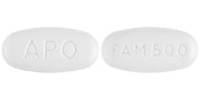 Pill Finder: APO FAM500 White Elliptical / Oval - Medicine.com