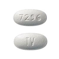 Pill Finder: TV 7296 White Elliptical / Oval - Medicine.com