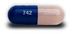 Pill Finder: 742 250 mg Blue Capsule-shape - Medicine.com