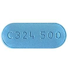 Pill Finder: C324 500 Blue Capsule-shape - Medicine.com