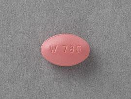 Pill Finder: W 785 Red Elliptical / Oval - Medicine.com