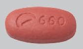 Pill Finder: Logo 660 Red Elliptical / Oval - Medicine.com