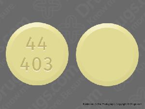 Pill Finder: 44 403 Yellow Round - Medicine.com