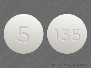Pill Finder: 135 5 White Round - Medicine.com