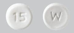 Pill Finder: W 15 White Round - Medicine.com