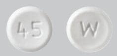 Pill Finder: W 45 White Round - Medicine.com