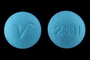 Pill Finder: V 2101 Blue Round - Medicine.com
