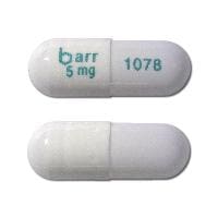 Pill Finder: barr 5 mg 1078 White Capsule-shape - Medicine.com