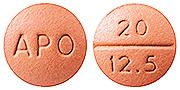 Pill Finder: APO 20 12.5 Peach Round - Medicine.com