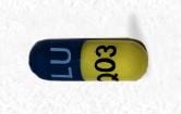 Pill Finder: LU Q03 Blue Capsule-shape - Medicine.com