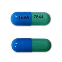 Pill Finder: TEVA 7544 Blue Capsule-shape - Medicine.com
