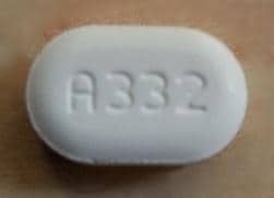 Pill Finder: A332 White Elliptical / Oval - Medicine.com