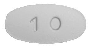 Pill Finder: 10 White Elliptical / Oval - Medicine.com