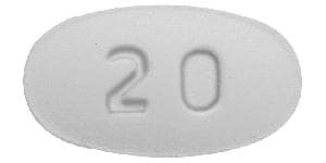 Pill Finder: 20 White Elliptical / Oval - Medicine.com