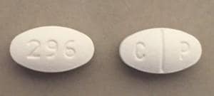 Pill Finder: C P 296 White Elliptical / Oval - Medicine.com