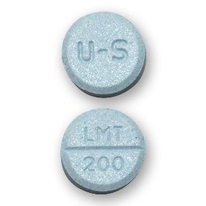 Pill Finder: U-S LMT 200 Blue Round - Medicine.com