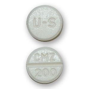 Pill Finder: U-S CMZ 200 White Round - Medicine.com