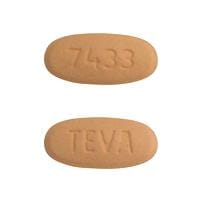 Pill Finder: TEVA 7433 Orange Elliptical / Oval - Medicine.com