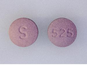 Pill Finder: S 525 Purple Round - Medicine.com