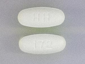 Pill Finder: HH 172 White Elliptical / Oval - Medicine.com