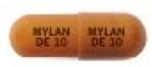Pill Finder: MYLAN DE 10 MYLAN DE 10 Brown Capsule-shape - Medicine.com