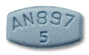 Pill Finder: AN897 5 Blue Elliptical / Oval - Medicine.com