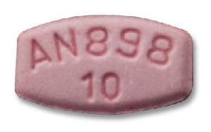 Pill Finder: AN898 10 Pink Elliptical / Oval - Medicine.com