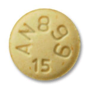 Pill Finder: AN899 15 Yellow Round - Medicine.com