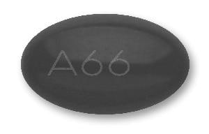 Pill Finder: A66 Gray Elliptical / Oval - Medicine.com