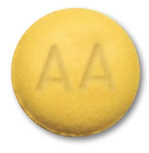 Pill Finder: AA 22 Yellow Round - Medicine.com