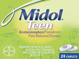 Pill Finder: Midol TEEN White Capsule-shape - Medicine.com