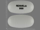 Pill Finder: RENVELA 800 White Elliptical / Oval - Medicine.com
