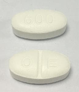 Pill Finder: O E 600 White Elliptical / Oval - Medicine.com