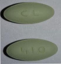 Pill Finder: CL 410 Green Elliptical / Oval - Medicine.com
