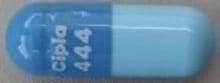 Pill Finder: Cipla 444 Blue Capsule-shape - Medicine.com