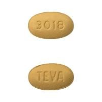 Pill Finder: TEVA 3018 Yellow Elliptical / Oval - Medicine.com