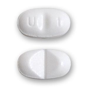 Pill Finder: U 1 White Elliptical / Oval - Medicine.com