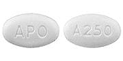 Pill Finder: APO A250 White Elliptical / Oval - Medicine.com