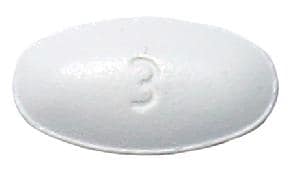 Pill Finder: MA 3 White Elliptical / Oval - Medicine.com
