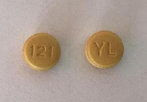 Pill Finder: YL 121 Yellow Round - Medicine.com