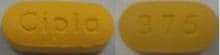 Pill Finder: Cipla 375 Yellow Capsule-shape - Medicine.com