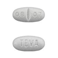 Pill Finder: TEVA 08 07 White Elliptical / Oval - Medicine.com