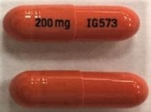Pill Finder: 200 mg IG573 Orange Capsule-shape - Medicine.com