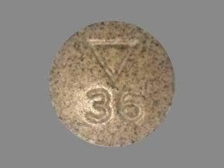 Pill Finder: Logo 36 Brown Round - Medicine.com