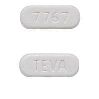 Pill Finder: TEVA 7767 White Elliptical / Oval - Medicine.com