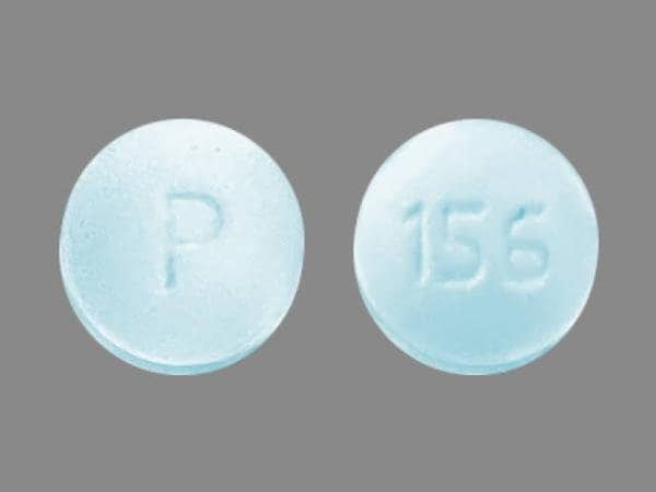 Pill Finder: P 156 Blue Round - Medicine.com