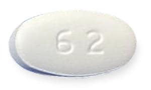 Pill Finder: J 62 White Elliptical / Oval - Medicine.com